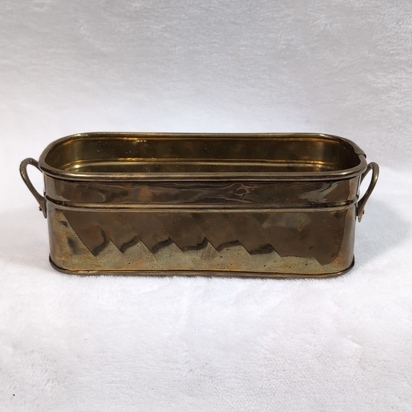 Hosley | Accents | Vintage Hosley Solid Brass Planter Trough Hammered ...
